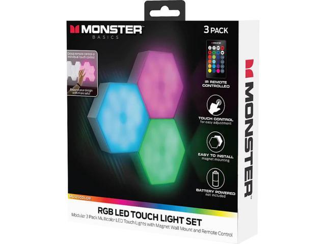 Multi-Color Led Touch Light 3-Pack with Remote Control
