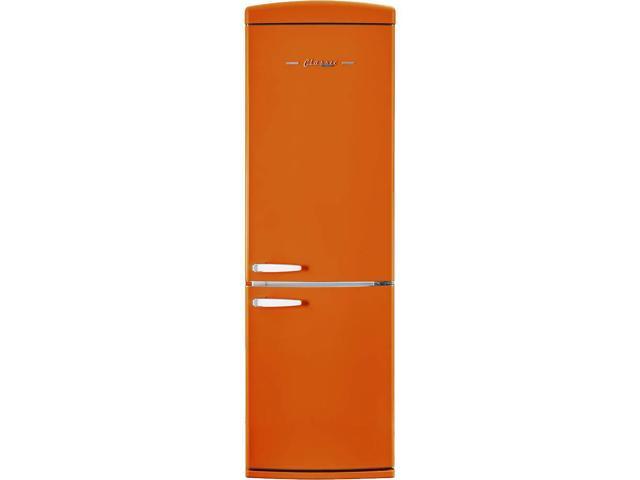 UNIQUE UGP340LOAC 12 Cu. Ft. Orange Creamsicle Counter-Depth Retro Bottom Freezer Refrigerator