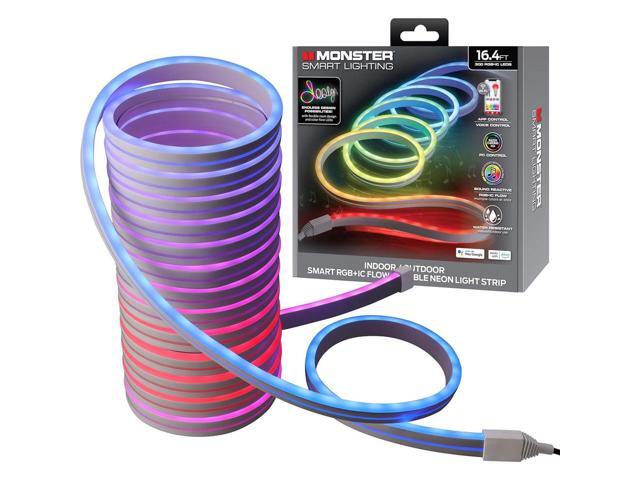 Monster MOW71005ICM 16.4 Ft. RGB + IC Flow Flexible Neon Outdoor LED Smart Light Strip
