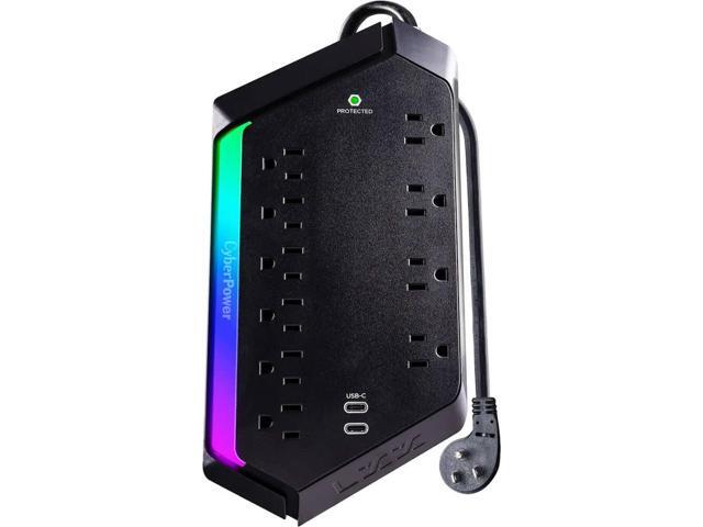 Click here for CyberPower 10 Outlet RGB Surge Strip with USB-C -... prices