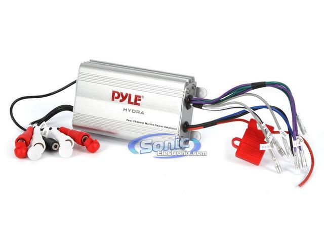 Pyle 4-Ch. Waterproof Marine Amplifier  1200 Watt  MP3/iPod Compatible - Silver