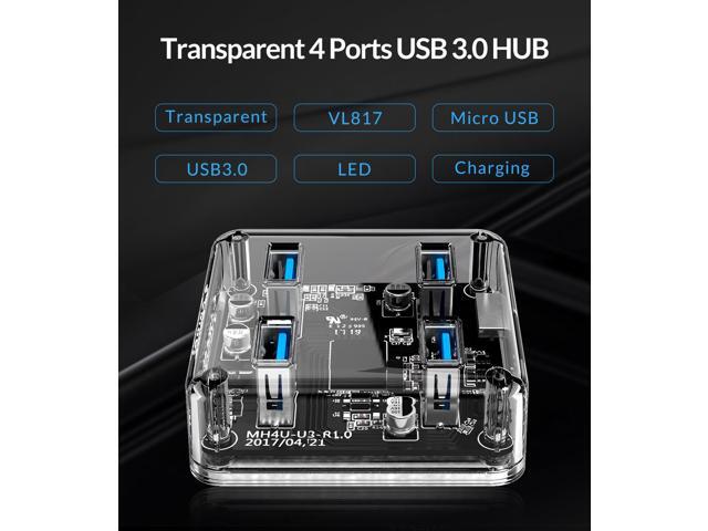 Click here for ORICO Creative Transparent HUB 4 Ports USB3.0 Supe... prices