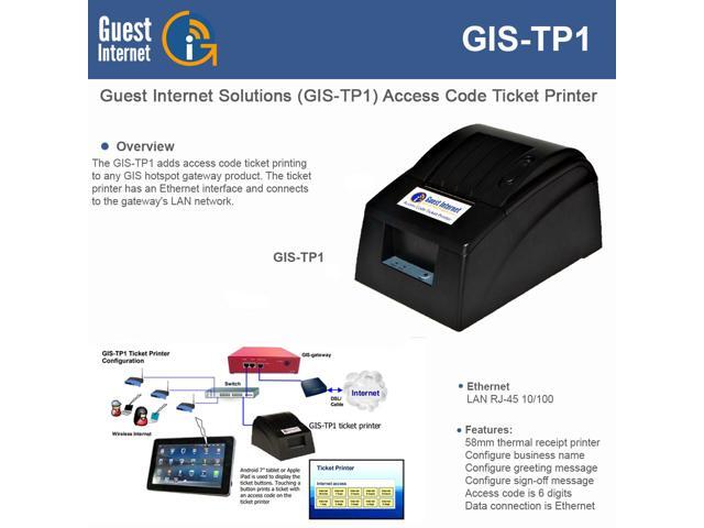 Click here for Guest Internet GIS-TP1 Ticket Access Codes Printer... prices