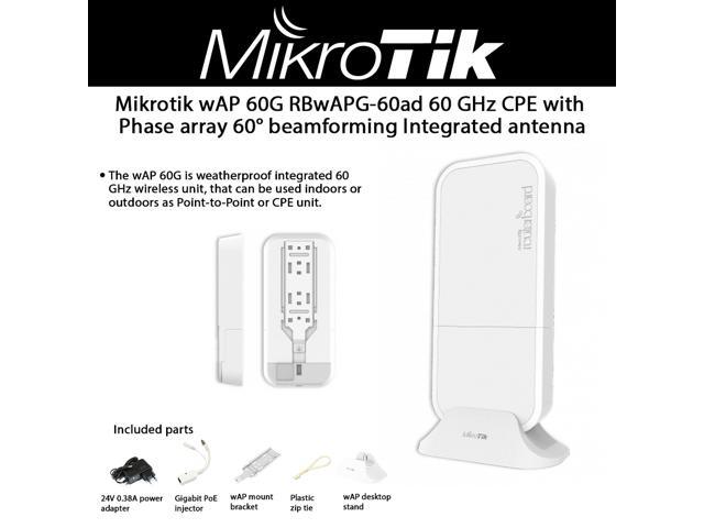 Click here for Mikrotik wAP 60G RBwAPG-60ad 60 GHz CPE with Phase... prices