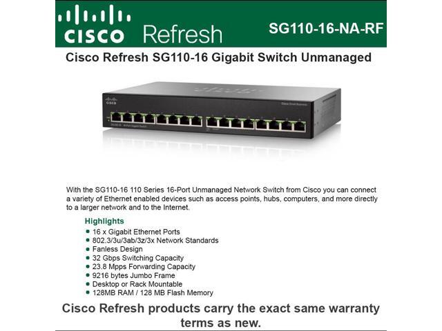 Click here for Cisco SG110-16 Refresh 16-port Gigabit Switch 16 x... prices