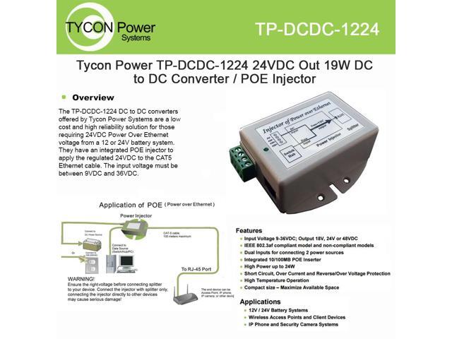 Click here for Tycon Power TP-DCDC-1224 9-36VDC In 24VDC Out 19W... prices