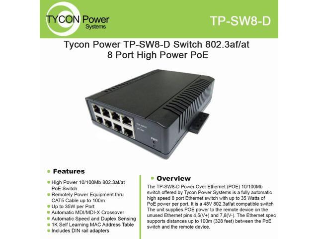 Click here for Tycon Power TP-SW8-D 802.3af/at 8 Port High Power... prices