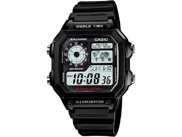 Click here for Mens Casio World Time Digital Watch AE1200WH-1A prices