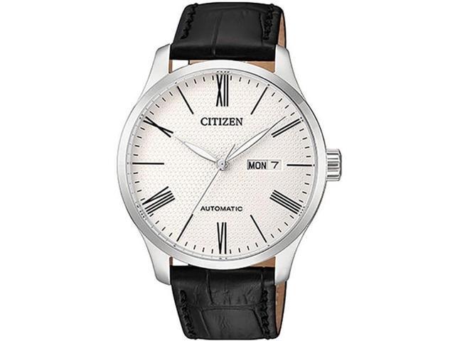 Click here for Mens Citizen Dress Automatic Black Leather Strap W... prices
