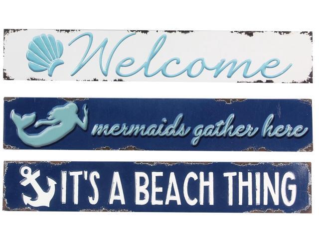 Click here for Welcome Mermaids Gather Here A Beach Thing Wall Si... prices