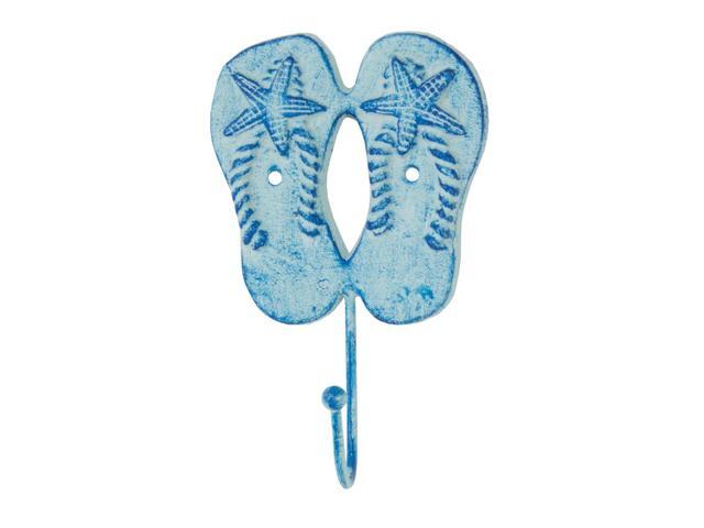 Click here for Flip Flops with Starfish Single Wall Hook Blue Cas... prices