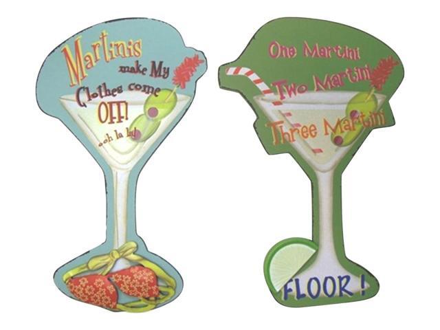 Click here for Tropical Drink Shaped Martini Glasses Wooden Wall... prices