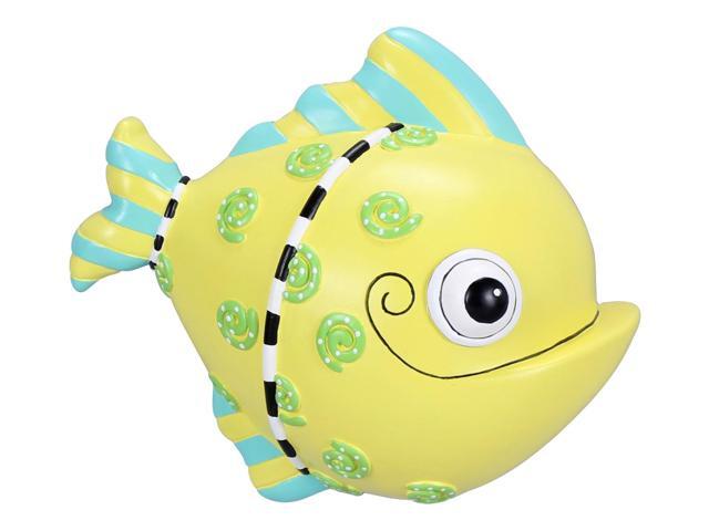 Click here for Yellow Blue Green Funny Fish Wall Hanging Resin Pl... prices