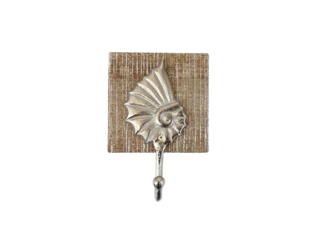 Click here for Beachcombers Seashell Single Wall Hook Wood and Me... prices
