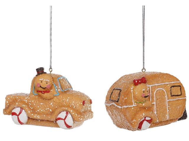 Click here for Gingerbread Pickup Truck and Camper Holiday Orname... prices