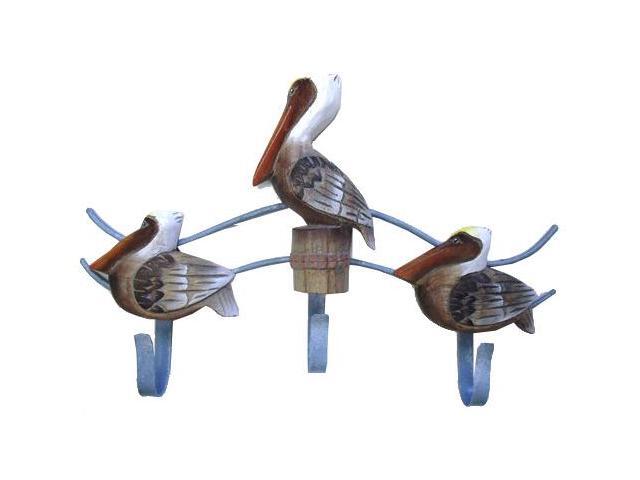 Click here for Coastal Whitewashed Pelicans Wooden and Metal Trip... prices