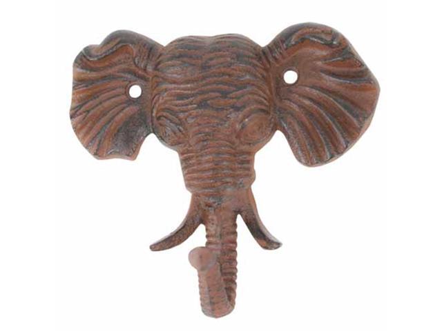 Click here for Antiqued Reproduction Cast Iron Elephant Head Sing... prices