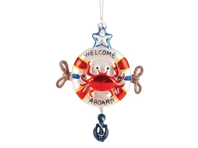 Click here for Red Crab Welcome Aboard Christmas Holiday Ornament... prices