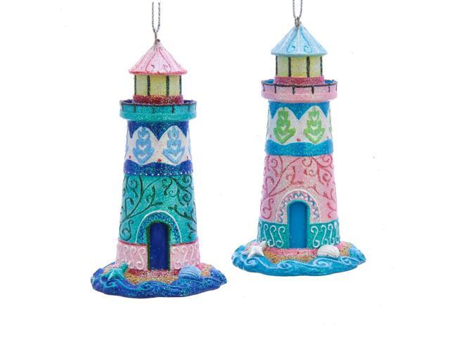 Click here for Pink and Blue Ocean Fantasy Lighthouses Christmas... prices