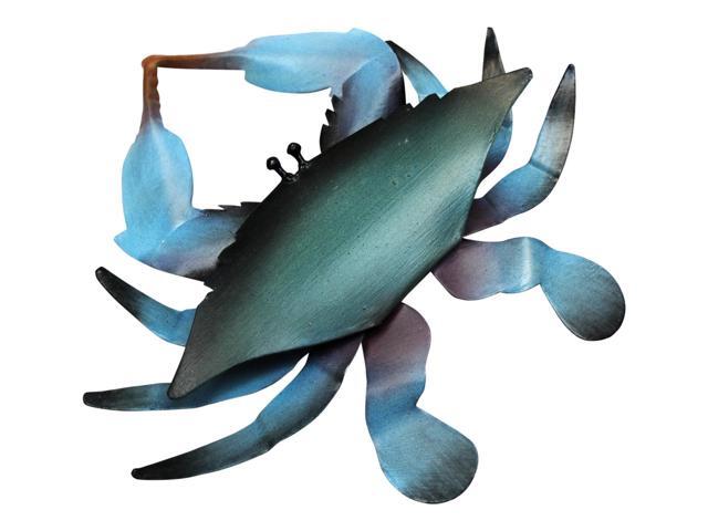 Click here for Blue Crab Painted Metal Two Dimensional Wall Plaqu... prices