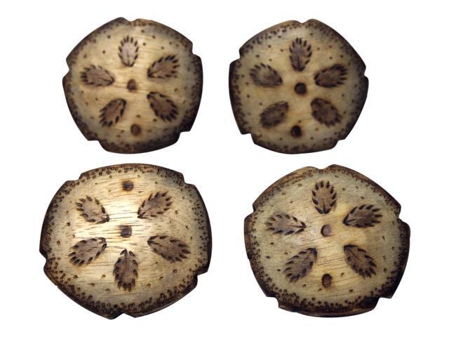 Click here for Coastal Sand Dollar Wood Burned Napkin Rings Set o... prices