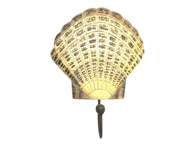 Click here for Hand Carved Scallop Shell Single Hook Hanger Wood... prices