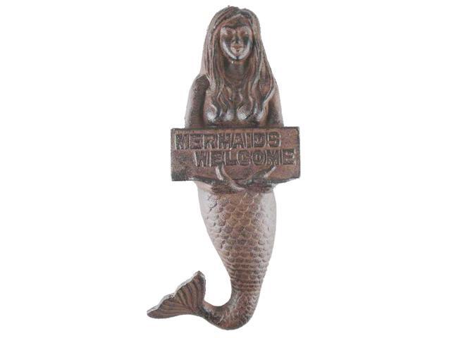 Click here for Tropical Tiki Cast Iron Ocean Mermaid Welcome Sign... prices