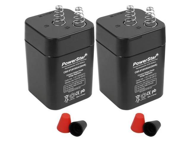Click here for 2 Pack of PowerStar 6V 5Ah AGM Sealed Lead Acid Ba... prices