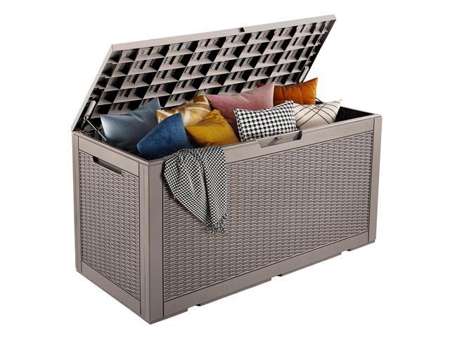 Click here for 100 Gallons Deck Box Storage Box Waterproof Outdoo... prices