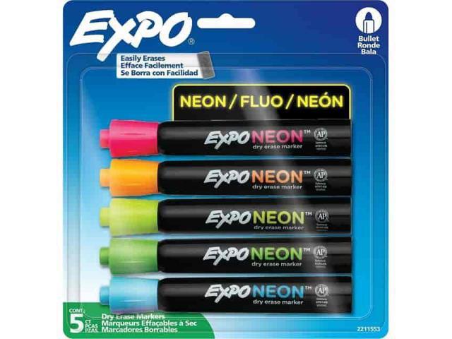 Click here for Dymo EXPO Dry Erase Low Odor Bullett 5CT NEON 2211... prices
