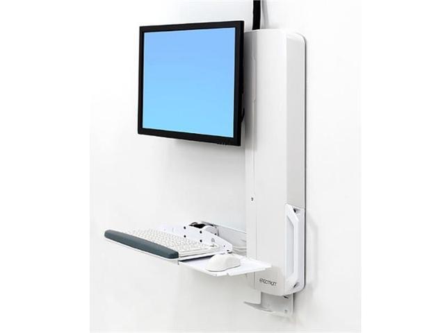 Click here for Sit Stand Vertical Lift Keyb Folded Up Wht /24in D... prices