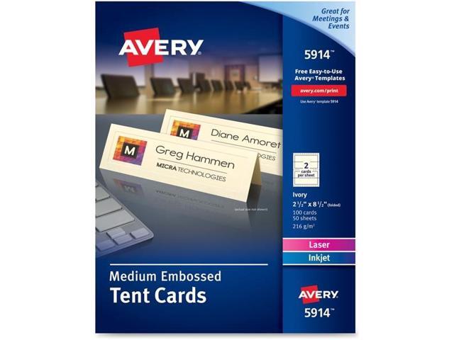 Click here for Avery 5914 Medium Embossed Tent Cards  Ivory  2 1/... prices