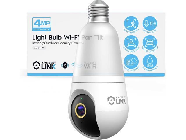 Click here for Amcrest Link 4MP Light Bulb WiFi Indoor/Outdoor Ca... prices