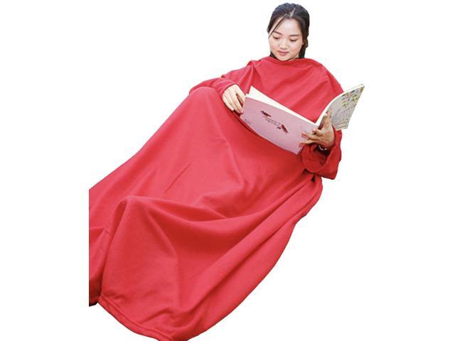 Click here for Warmie- Cozy Blanket with Sleeves -Red prices