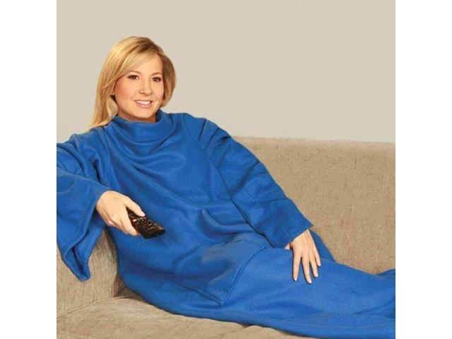 Click here for Blue Blanket with Sleeves - Soft Microfiber Fleece... prices