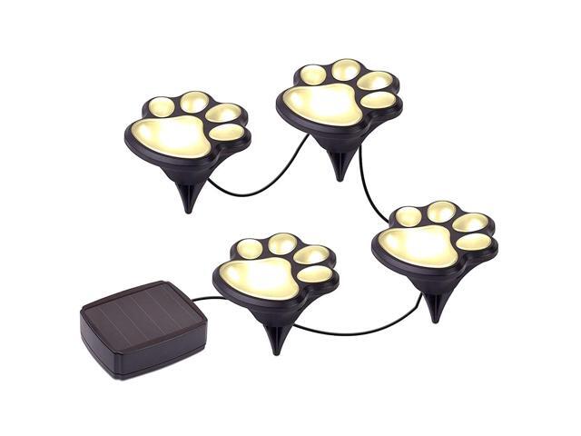 Click here for Set of 4 LED Paw Print Solar Power Outdoor Garden... prices