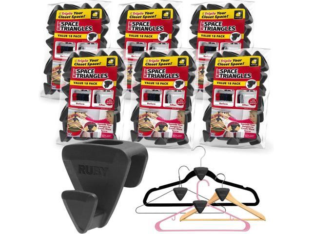 Click here for Ruby Space Triangles  108-Pc Hanger Hooks  Black prices