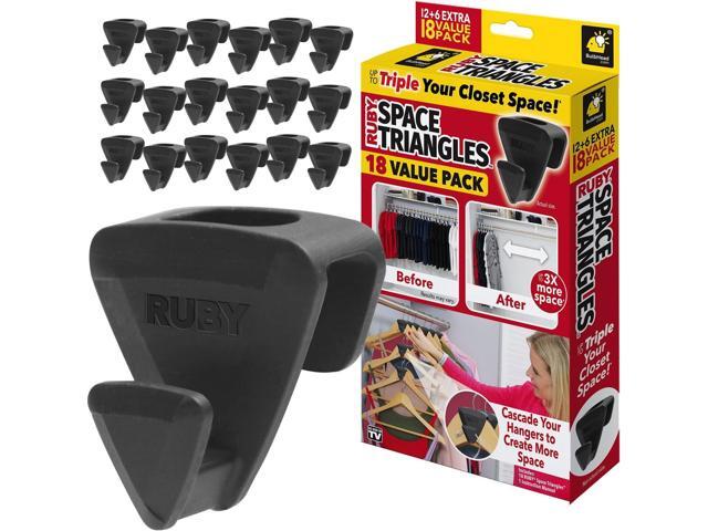 Click here for Ruby Space Triangles  18-Pc Hanger Hooks  Black prices