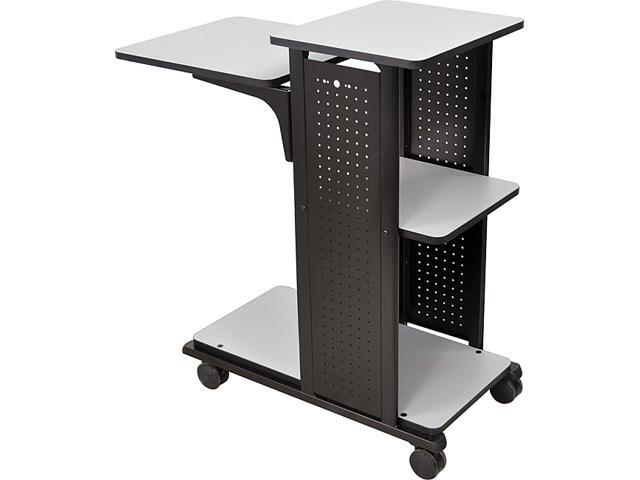 Click here for H. Wilson Grey/Black 4-Shelf Mobile Presentation S... prices