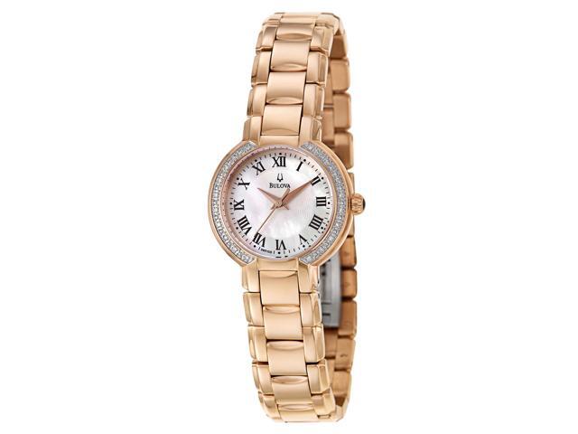Click here for Bulova Womens 98R156 Fairlawn Rose Gold-Plated Sta... prices