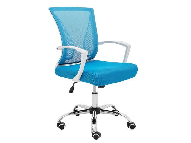 Click here for Modern Home Zuna Mid-Back Office Chair - White/Aqu... prices