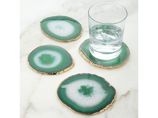 Click here for Modern Home Set of 4 Natural Agate Stone Coasters... prices