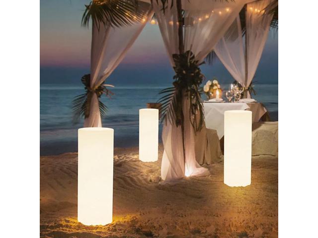Click here for Modern Home LED Glowing Cylinder Pillar w/Infrared... prices