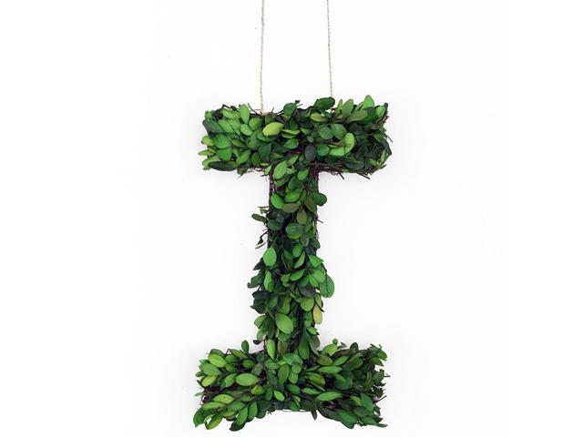 Click here for Modern Home 12 Real Preserved Boxwood Monogram Wre... prices