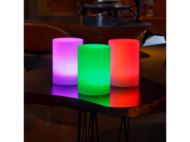 Click here for Modern Home LED Glowing Cylinder Pillar w/Infrared... prices