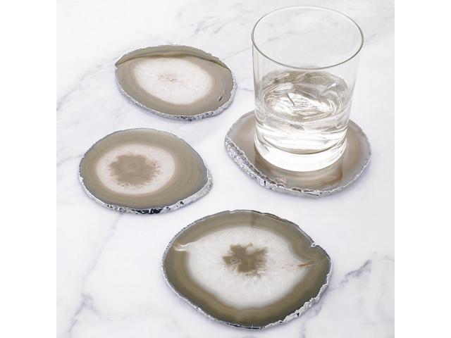Click here for Modern Home Set of 4 Natural Agate Stone Coasters... prices