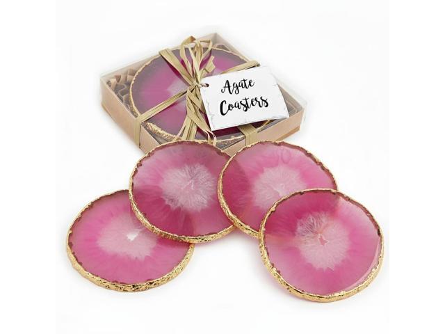 Click here for Modern Home Set of 4 Natural Agate Stone Coasters... prices
