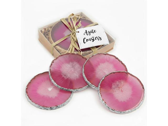 Click here for Modern Home Set of 4 Natural Agate Stone Coasters... prices
