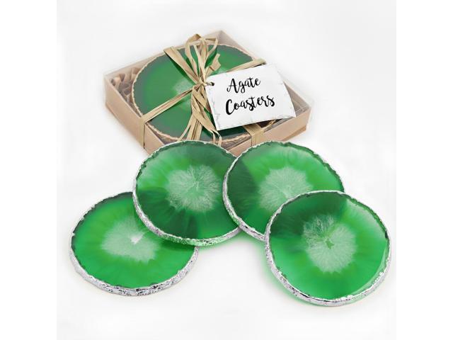 Click here for Modern Home Set of 4 Natural Agate Stone Coasters... prices