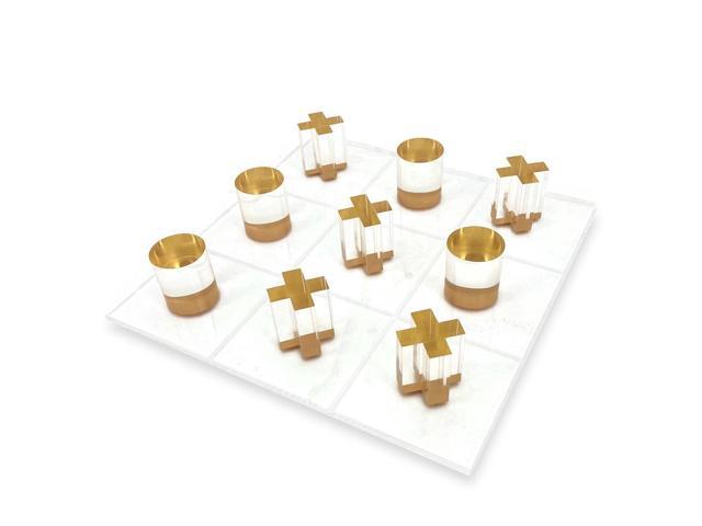 Click here for OnDisplay 3D Luxe Acrylic Tic Tac Toe Set (Gold) prices
